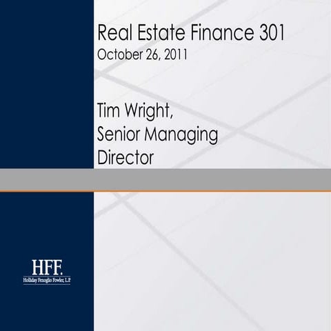 Real Estate Finance 301: Raising Capital in Today’s Economy ...