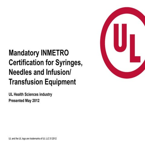 UL inmetro non active devices - 2012 | PDF