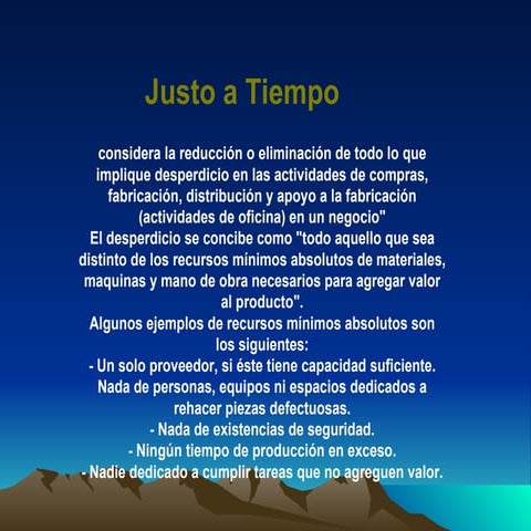 Metodo justo a tiempo | PPTX