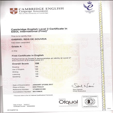 Cambridge First Certificate in English | PDF