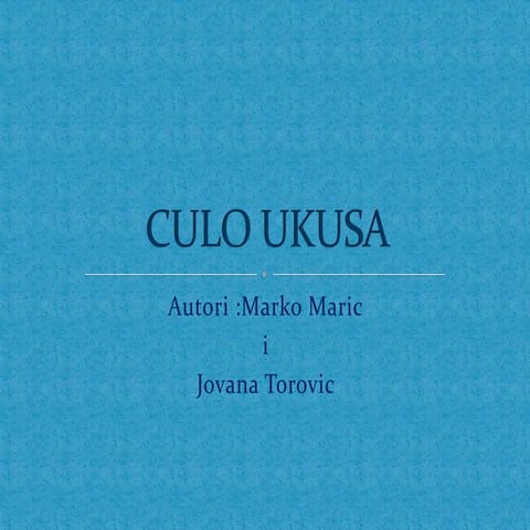 čUlo ukusa | PPTX