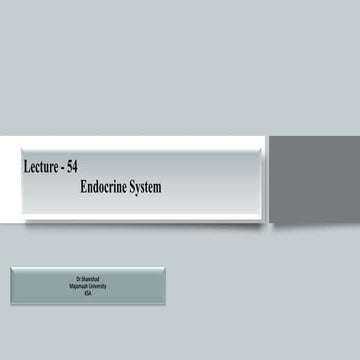 Endocrine gland lecture | PDF