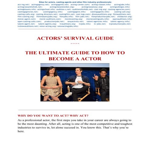 Ultimate guide how to become actor (English) | PDF