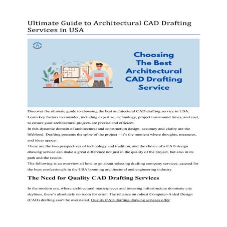 Ultimate Guide to Architectural CAD Drafting Services in USA | PDF