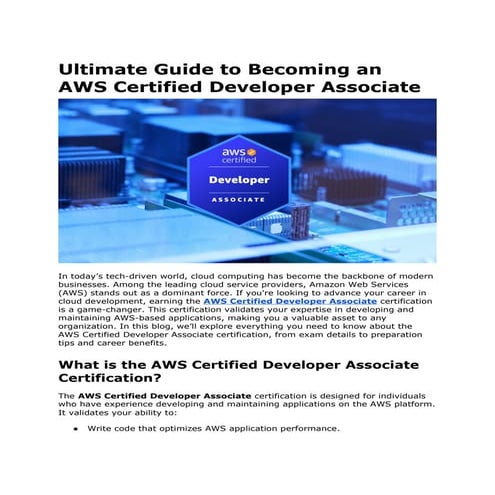 Ultimate Guide to Becoming an AWS Certified Developer Associate.docx