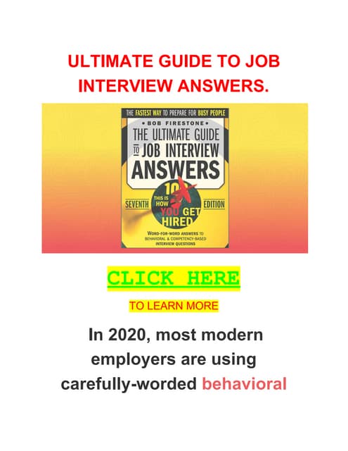 IB interview Outline | PDF