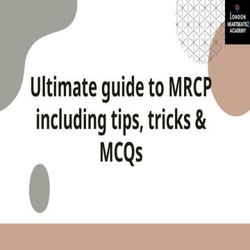 Mastering MRCP Part 2 – Elevate Your Medical Expertise – London ...
