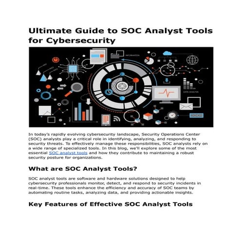 Ultimate Guide to SOC Analyst Tools for Cybersecurity.pptx