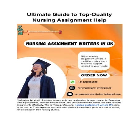 Ultimate Guide to Top-Quality Nursing Assignment Help | PDF