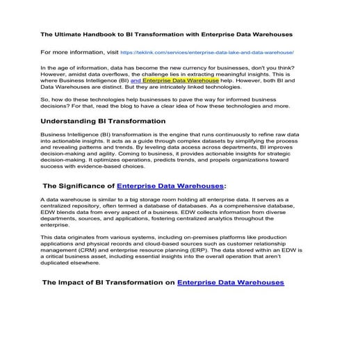 The Role of Data Warehouse In A BI Dashboard Tool.pdf