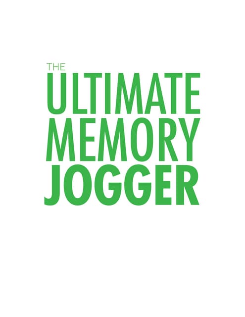 Memory Jogger Sheet | PDF | Running and Jogging | Fitness and Exercise
