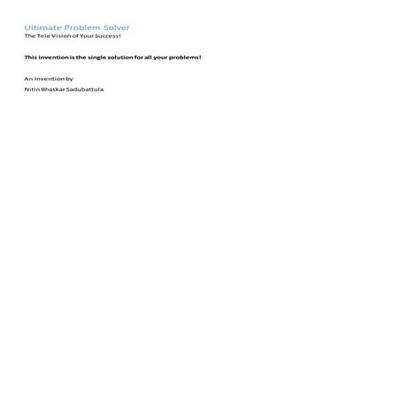 Ultimate Problem Solver | PDF