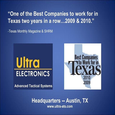 Ultra Electronics Advanced Tactical Systems | PPT