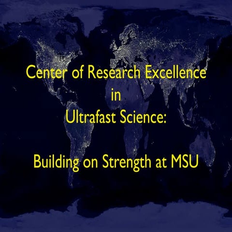 Center of Reserach Excellence in Ultrafast Science | PDF
