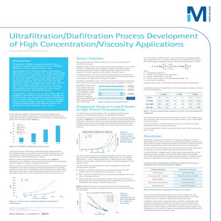 Ultrafiltration Diafiltration Process Development of High Concentration ...