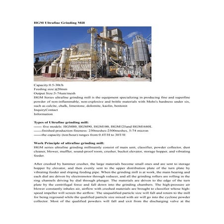 Ultrafine grinding mill | DOC