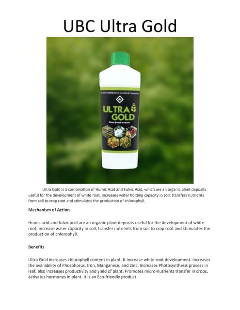 Unicrop Gold | PDF | Gardening | Home & Garden
