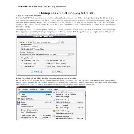 hướng dẫn sử dụng phân mềm Ultra iso | PDF