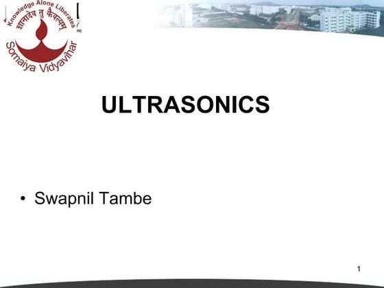 Ultrasonics | PPTX | Science