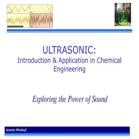 Ultrasonic Application in Chemical Engineering | PPT