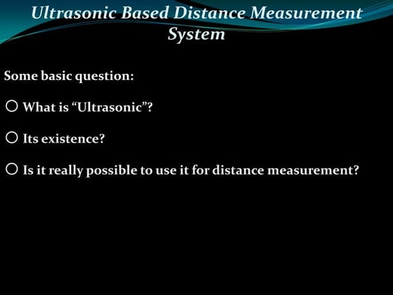 Distance Measurement Using Ultrasonic Sensor On Arduino Uno Ppt