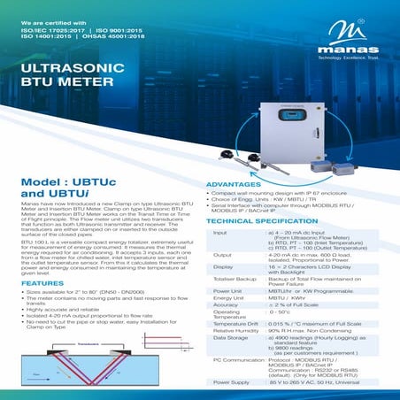 An Ultrasonic BTU Meter for HVAC systems | PDF