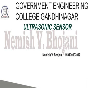 Ultrasonic sensor new | PPTX