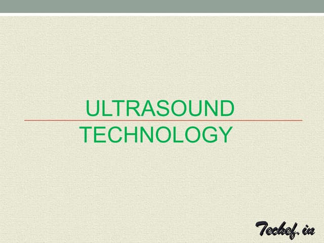 Application of ultrasound in separation process | PPTX