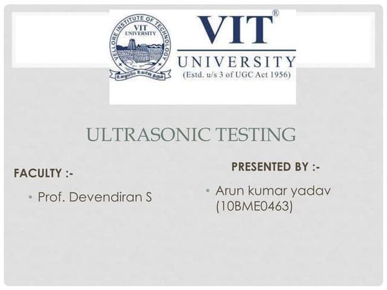 Ultrasonic Testing Report Pdf