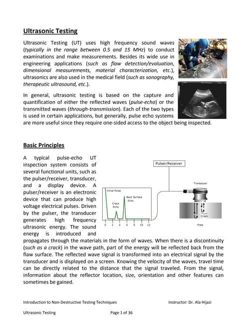 ULTRASONIC TESTING REPORT | DOCX