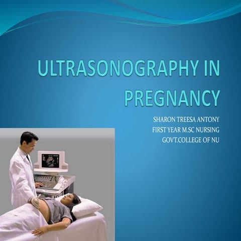 Ultrasonography in pregnancy | PPTX