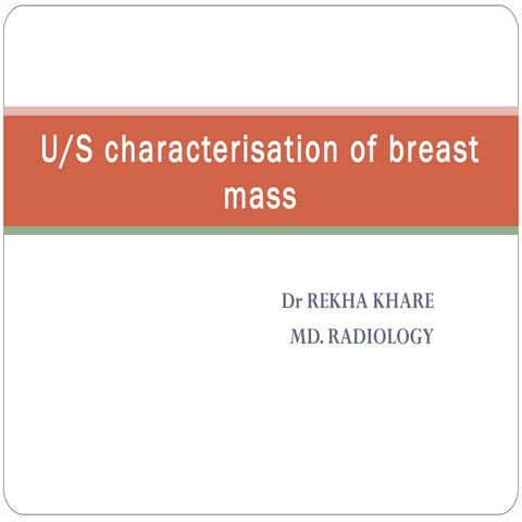 Ultrasound breast mass | PPT