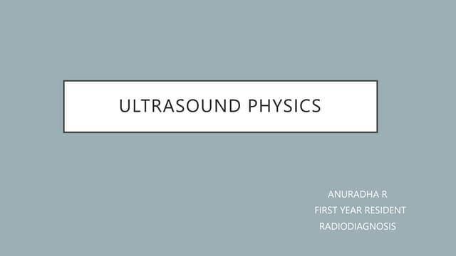 Ultrasound Transducer Types | PPTX