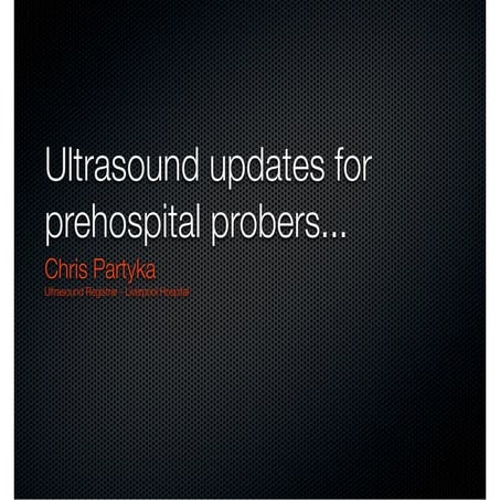 Ultrasound updates for Sydney HEMS | PDF