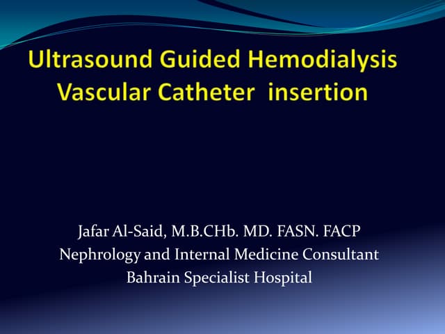 Peripheral IV placement under ultrasound guidance | PPTX