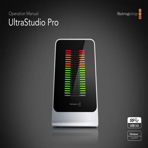 Blackmagic design Ultra studiopro | PDF