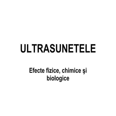 Ultrasunetele | PPT