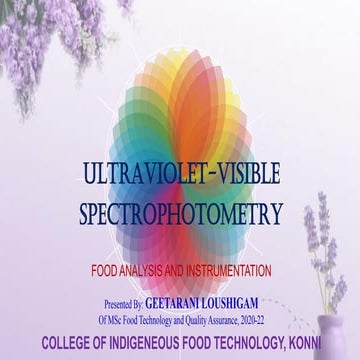 Uv visible spectrophotometer | PPT