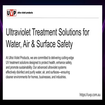 Ultraviolet Treatment|Ultra Violet Products.pptx