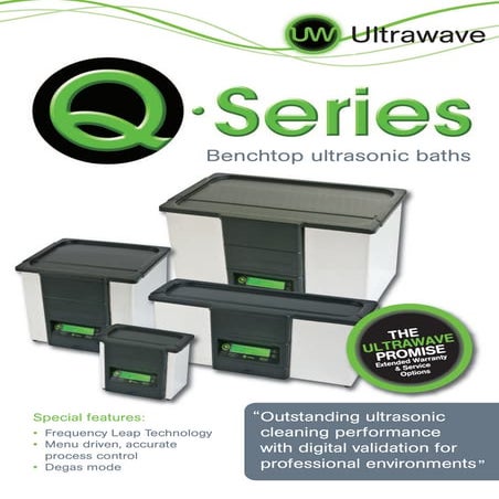 Ultrawave Q-Series ultrasonic baths | PDF