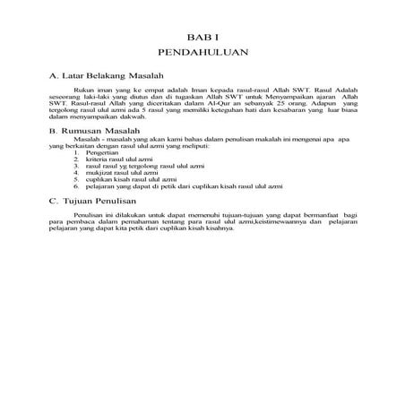 Kisah Teladan Rasul Ulul azmi | PPTX