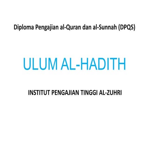 ULUM AL-HADITH DPQS_SESI 3 (2).pptx