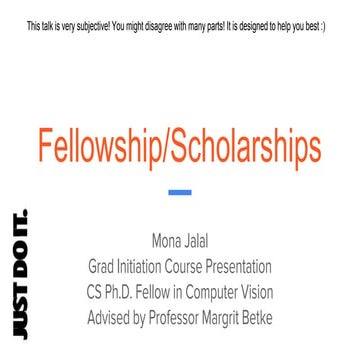 Fellowships/Scholarships | PPTX