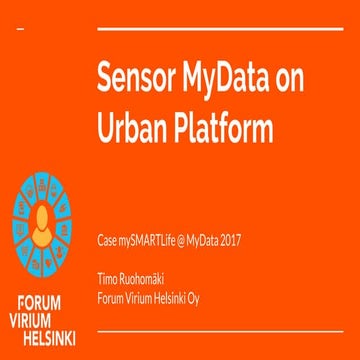 Sensor MyData on Urban Platform | PDF