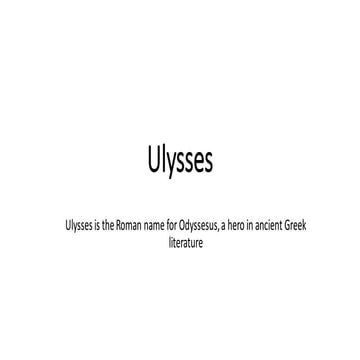 Ulysses 1 | PPT