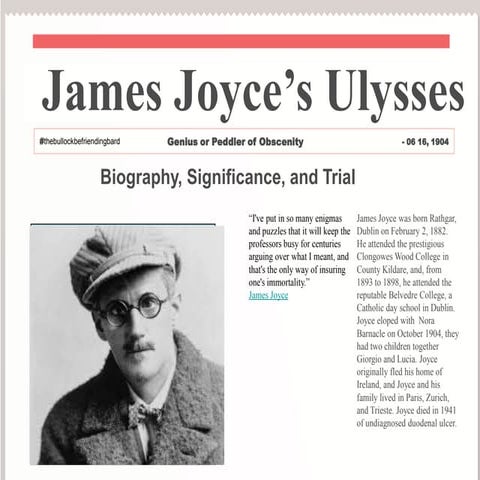 Ulysses presentation for ENG 4853 #GREAT BKS WSTRN WLD | PPT