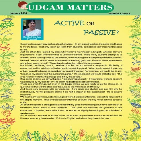 Udgam Matters January 2015 | PDF