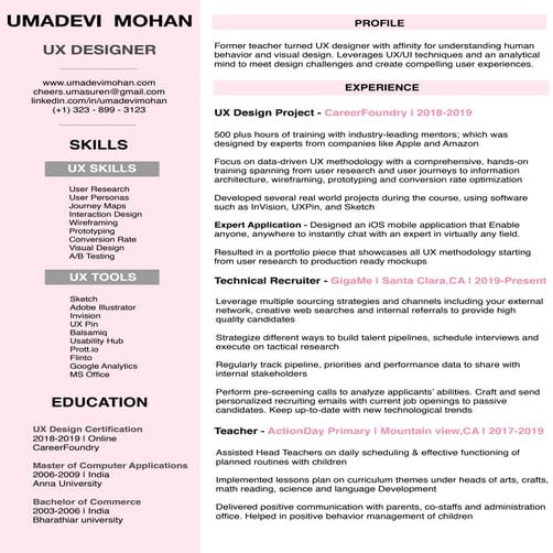 Umadevi mohan resume | PDF