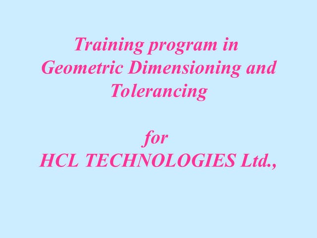 Introduction to Geometric Dimensioning and Tolerancing (GD&T) | PPT