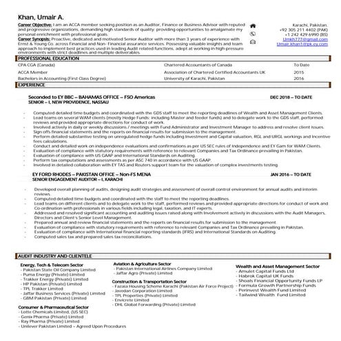 Umair A. Khan's Resume | PDF